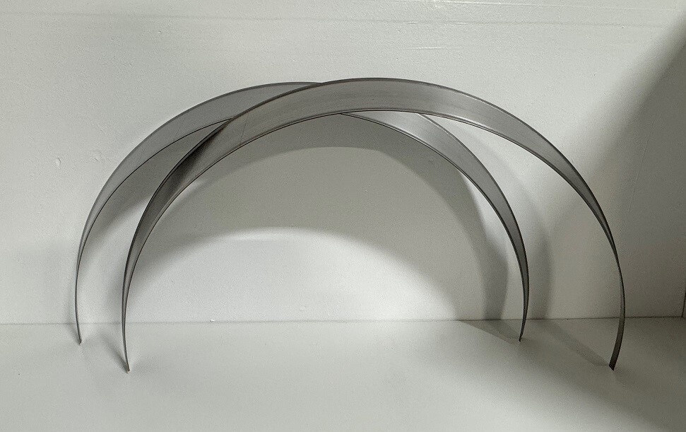 Universal Metal Fender Flares STYLE 1 TALL: 3" Wide, 2-piece set (hand ...