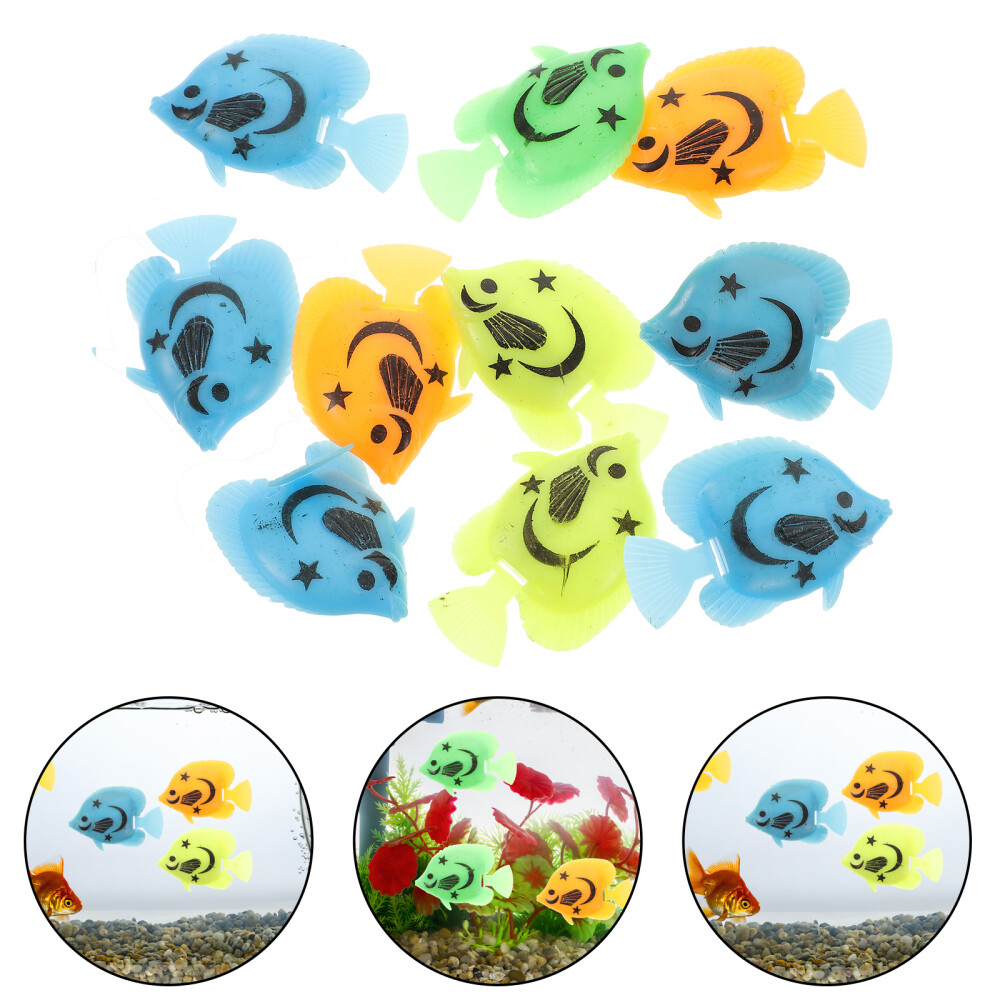 10pcs Fish Decoration Artificial Fish Aquarium Fish Robots Fish Tank ...