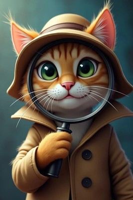 NEW Custom Premium Printed 4x6 Postcard Cat Detective Sherlock Holmes ...