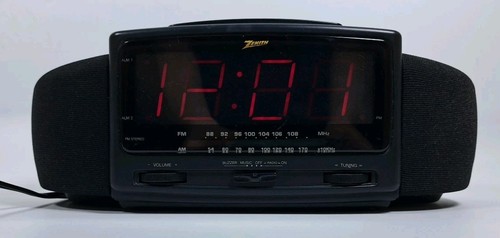 Vintage Zenith Alarm Clock Radio Dual 90s Black Digital Retro | eBay