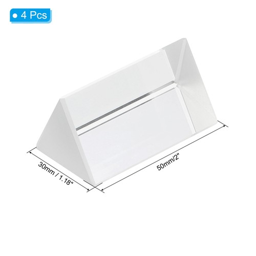 50mm/2 Inch Triangular Prism, 4 Pcs Glass Optical Rainbow Prism, Clear ...
