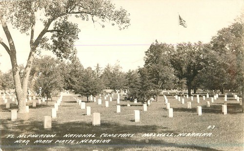 c1940 Ft McPherson National Cemetery, Maxwell, Nebraska Real Photo ...
