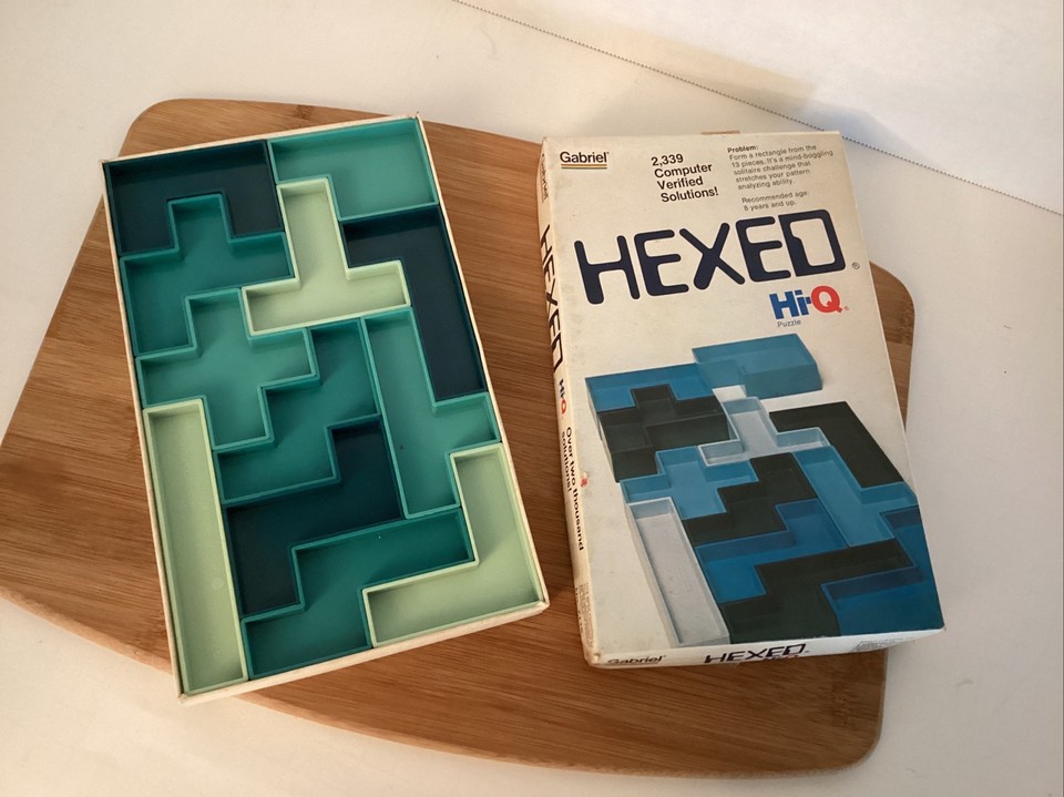 Vtg 1977 Gabriel Hexed Hi-Q Puzzle Challenge Brain Skill Tile Board Game & Box | eBay