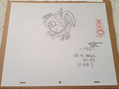 TODD WHITE SIGNED SUPER RARE SPONGEBOB ORIGINAL SKETCH Season 2 Patty ...