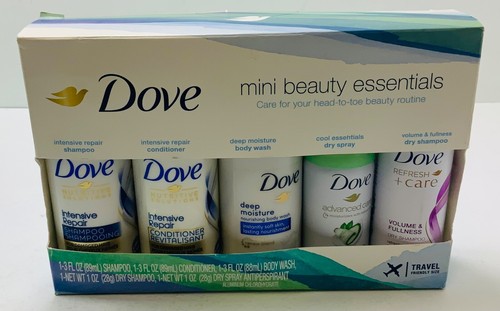 Dove Mini Beauty Essentials Hair Care And Body Wash/Care All-In-One TSA ...