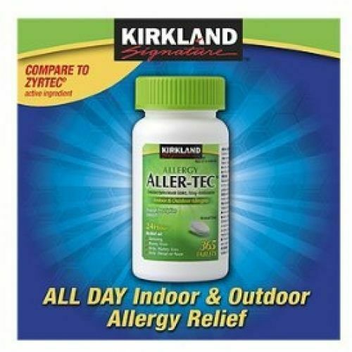 Kirkland Aller-Tec Cetirizine HCL 10 mg Antihistamine 365 Tablets ...