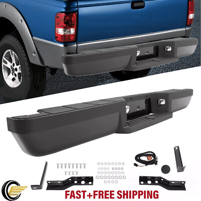 Black Steel Rear Bumper Assembly Face Bar For Ford Ranger Styleside ...