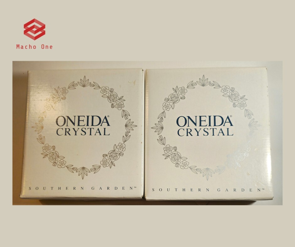 Oneida Crystal Southern Garden Chamberstick with Candle x 2 - New in ...