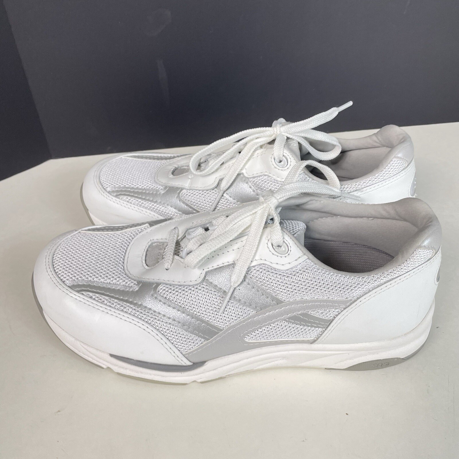 SAS Tour Mesh Silver White Sneakers Tennis Shoes Womens Size 9.5 | eBay