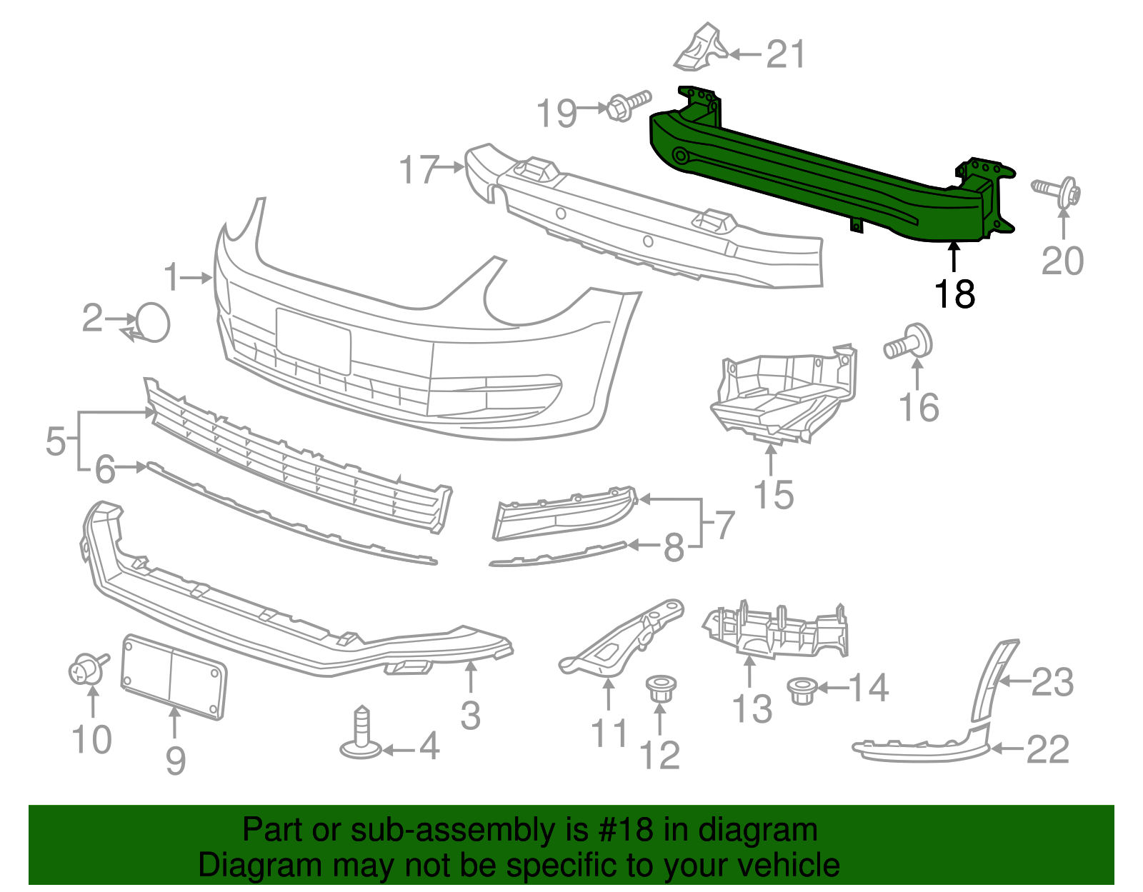 Volkswagen 5C5807109C Genuine OEM Factory Original Impact Bar for sale ...