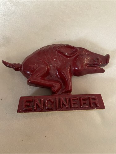 Vintage Arkansas University Engineer Cast Aluminum Razorback ...