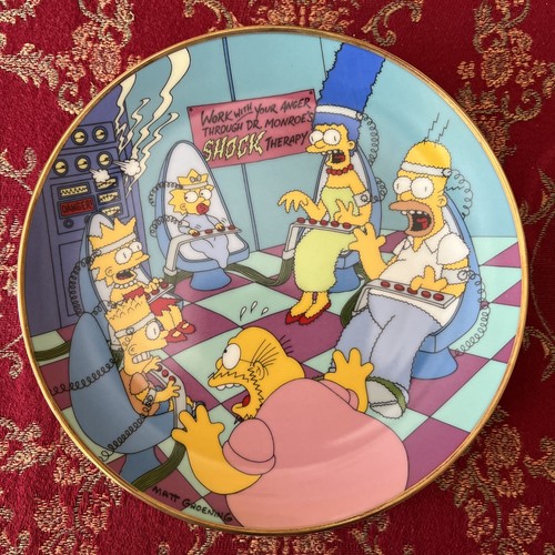 The Simpsons Family Therapy Collector Plate Franklin Mint Limited ...