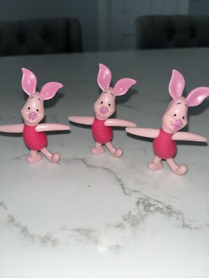 Lot of (3) PIGLET Action Figure WINNIE THE POOH 3" Cake Topper Standing ...