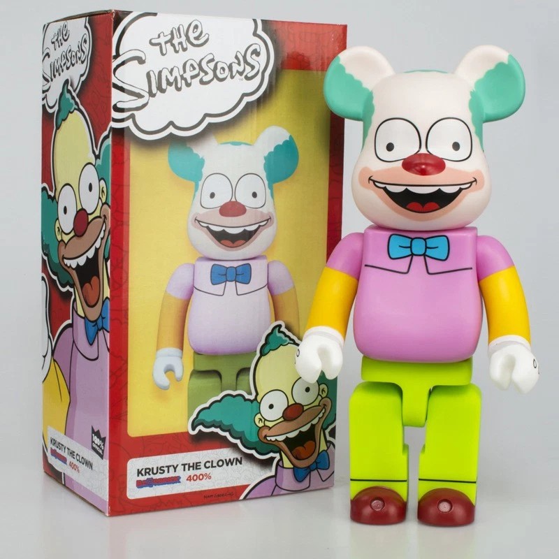 The Simpsons Krusty Medicom 400% Bearbrick The Clown Corkbars Figure ...