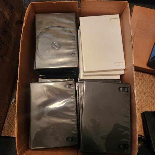 50 PCS TOP QUALITY 14MM STANDARD AMARAY SINGLE DVD CASE,BLACK,WHITE ...