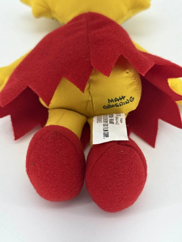 Lisa Simpson Plush Doll The Simpsons TV Show Character Toy Red Dress Vintage | eBay