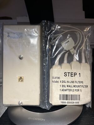 2 Wire Filter Kit 4 DSL Inline Filters, 1 DSL Wall Mount Filter & 1 ...