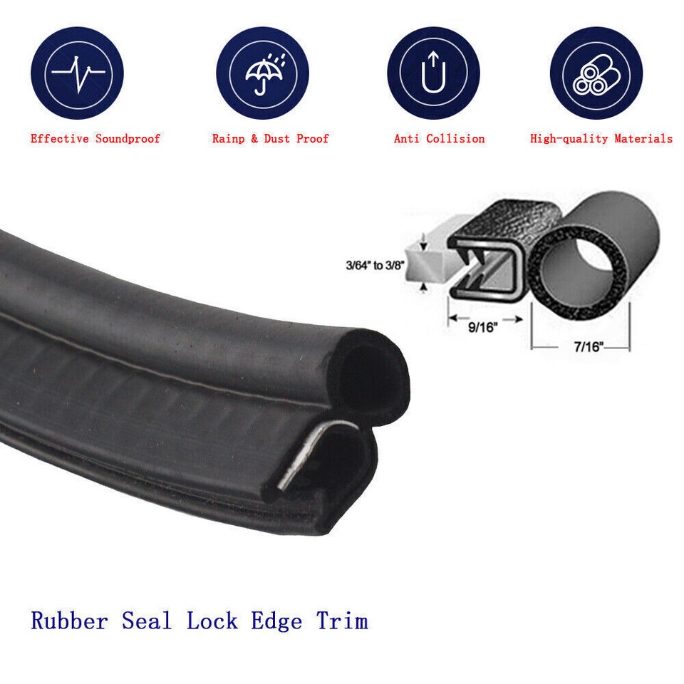 Door/Trunk Lock Windows Anti-Noise/Rub Rubber Seal Edge Trim Defend Car ...