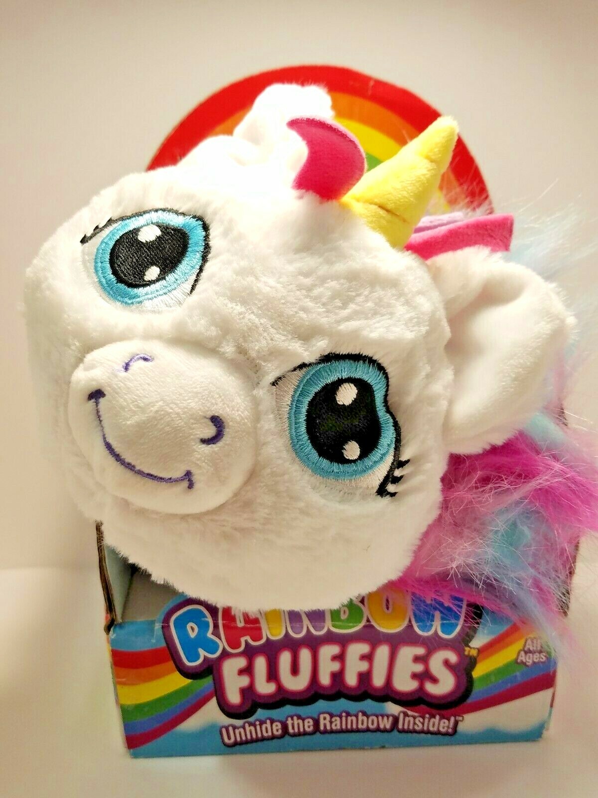 RAINBOW FLUFFIES 12" INCH PLUSH UNHIDE THE RAINBOW INSIDE UNICORN NEW ...