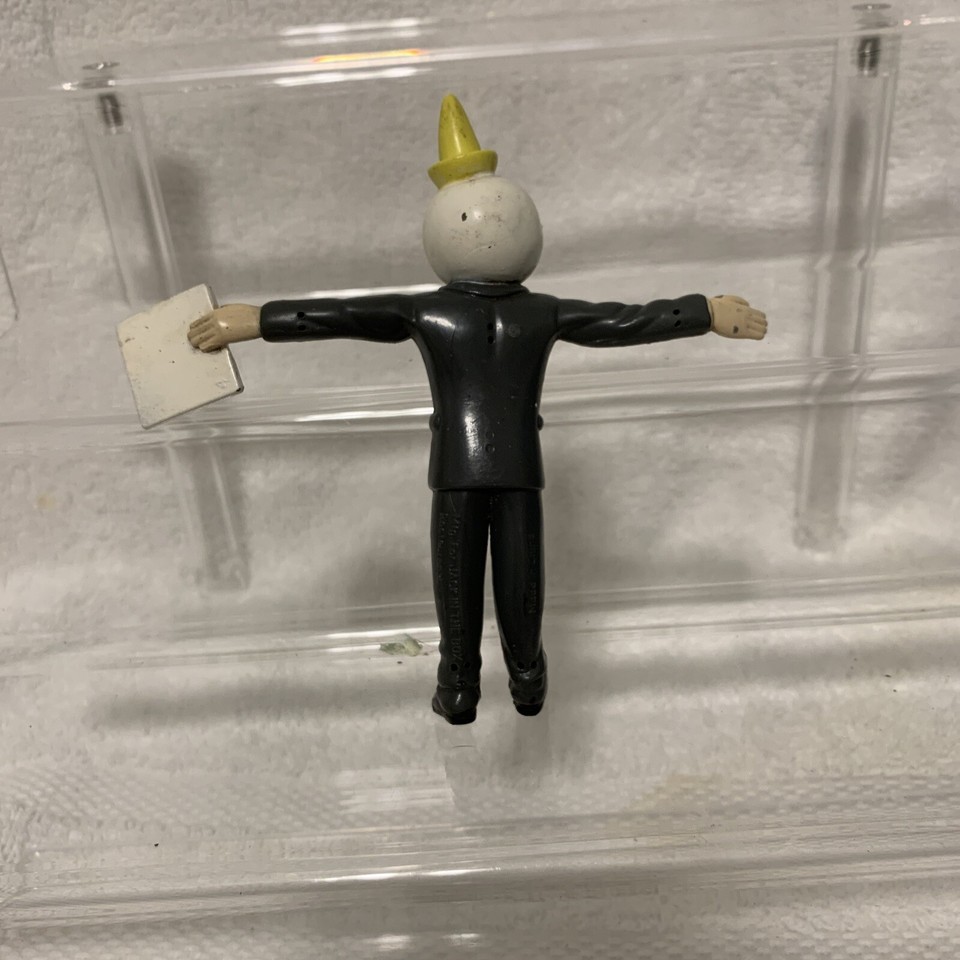 Jack in the Box Bendable Figure Manager Man Blue Suit Paper News Report ...