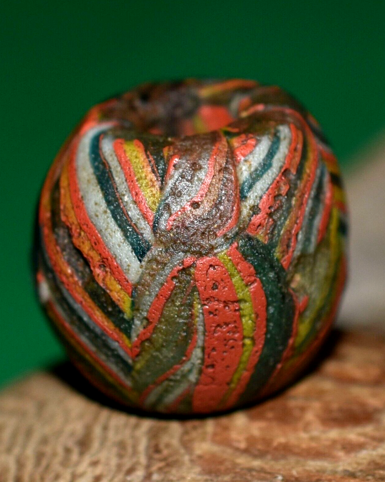 Ancient Medieval Islamic Fustat Fused Rod Morphia / Morfia Glass Bead ...