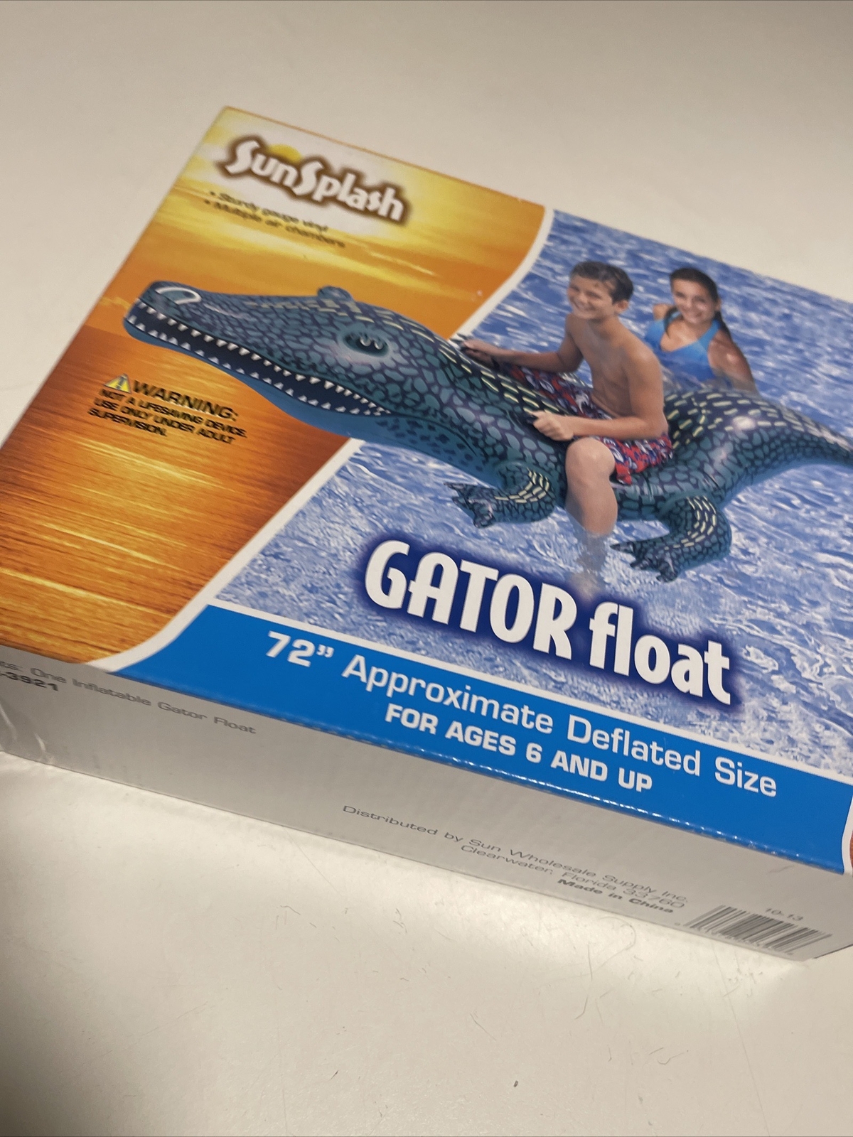 Vtg Alligator Gator Ride On Inflatable Pool Float SunSplash NOS 72” | eBay