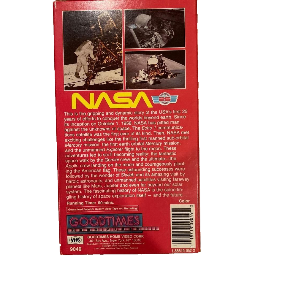 NASA The First 25 Years VHS Video Tape Goodtimes Space Shuttle Moon ...