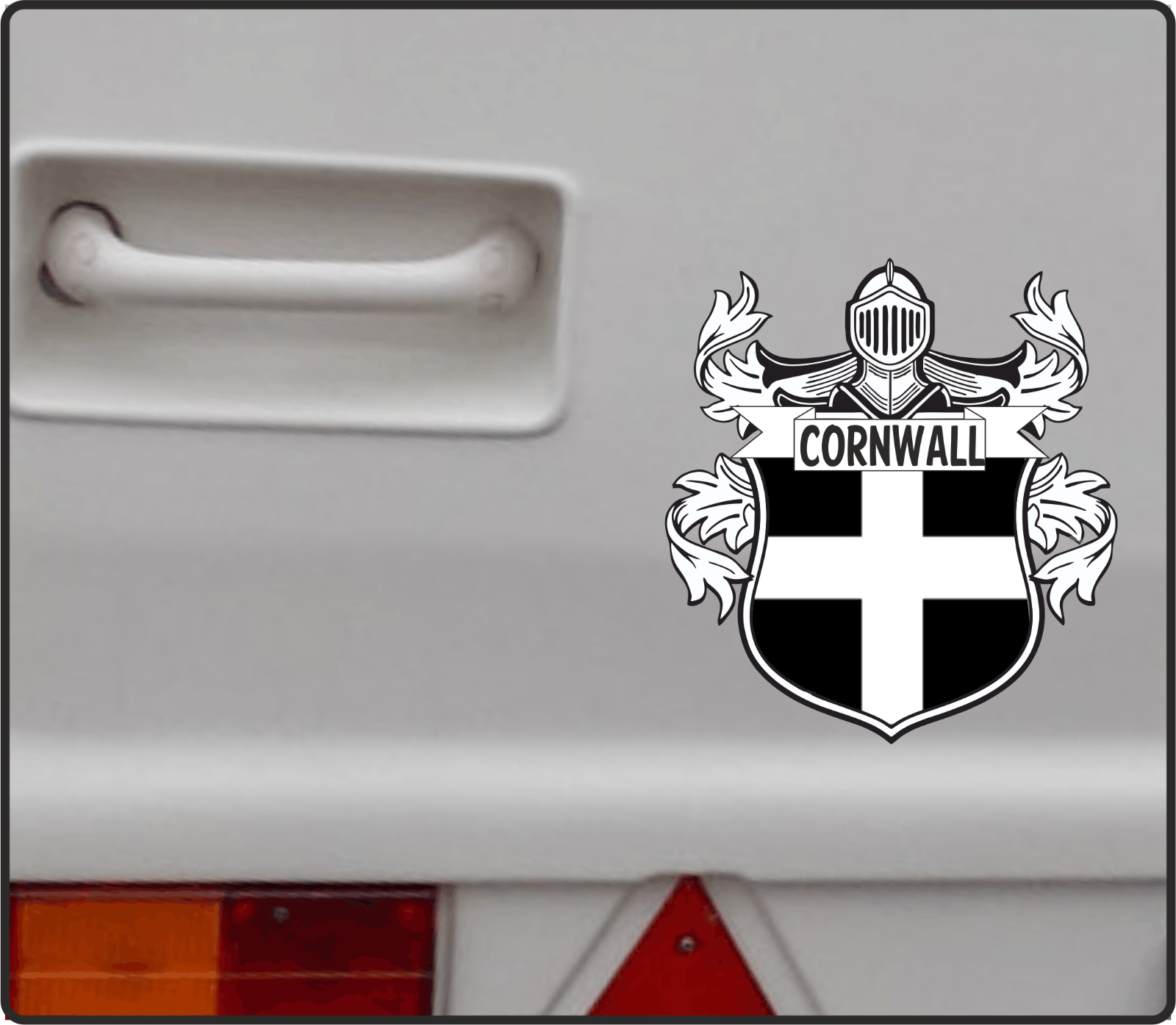 Cornwall County Arms Shield Caravan Decal Sticker Boat Motorhome Camper ...