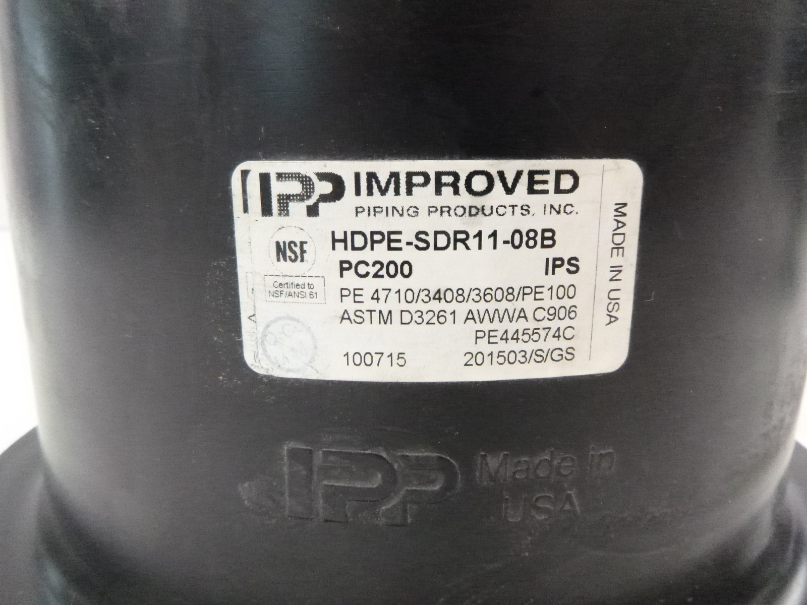 Integrity Fusion 8" IPS HDPE-SDR11-08B Butt Fusion Flange Adapter PC200 ...