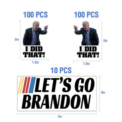 200Pcs "I DID That" Biden Stickers Smooth Surface Decals Car Pump ...
