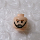 Lego x1 Mini Figure Male Head, Black Chin Strap, 3626bpb0074 (028-190 ...