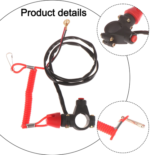 Push Button Kill Switch Lanyard Grounds Circuit On Pull Flexible ...