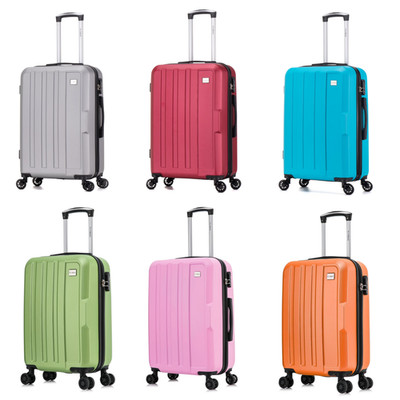 55x40x20 Ryanair Cabin Suitcase 4 Wheel HardShell Luggage Case Hand ...