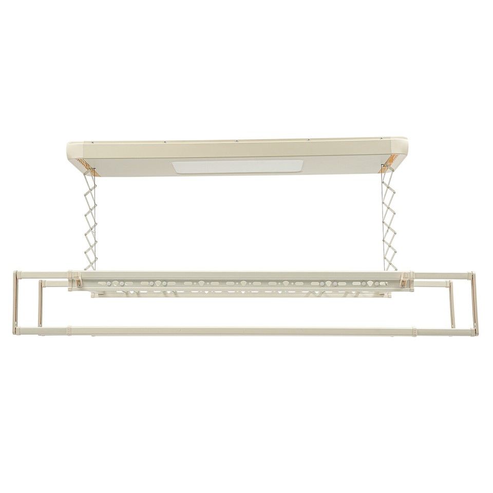 8 Rods Ceiling-mounted Clothesline Resealable Vertical Drying Rack Led ...