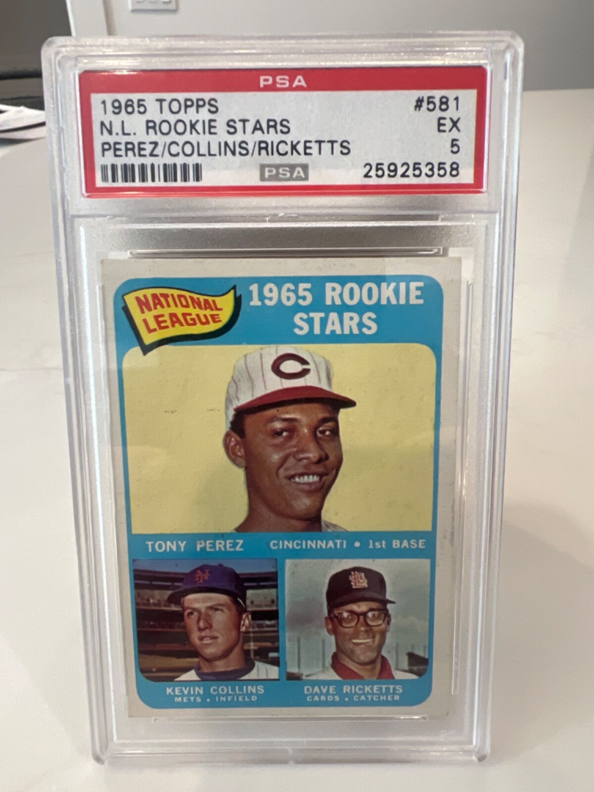 1965 Topps NL Rookie Stars Tony Perez/Collins/Ricketts #581 PSA 5 | eBay