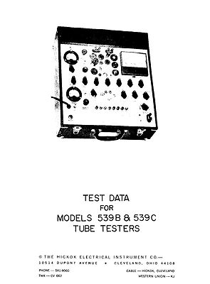 Tube Testers - Hickok 539B