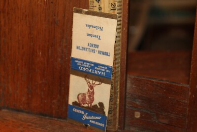 Vintage Matchbook Hartford Insurance Truman Shillington Agency Trenton ...