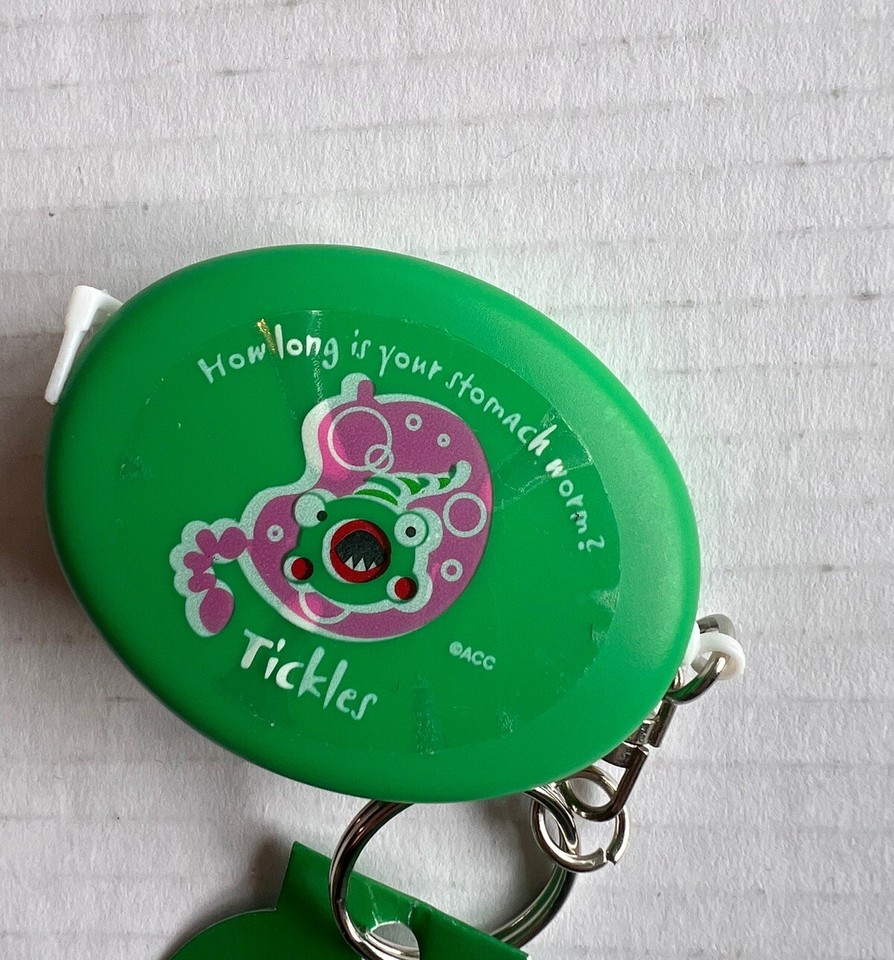 New Rare Tickles Green Keychain Measuring Tape Accoutrements Parasite ...