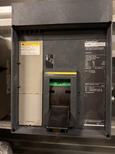 Square D PJ 800 Amp. PJD36000S80ABYE PowerPact Molded Case Switch ...