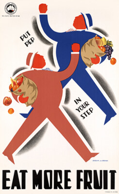 Eat More Fruit - Put Pep In Your Step - Victorian Railway - 1930's ...