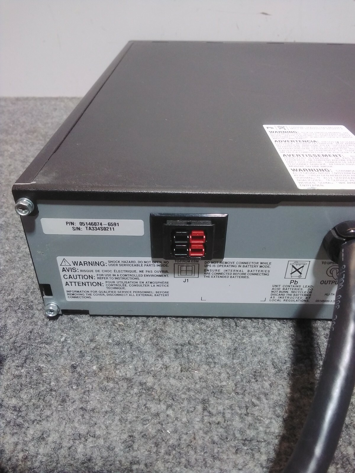 Avaya Powerware 9125 PW9125 48 EBM Extended Battery Module UPS No ...