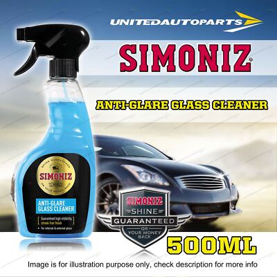 Simoniz Anti Glare Glass Cleaner 500ML for internal and external glass ...