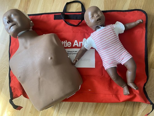 Laerdal Little Anne & Baby Anne CPR Training Manikin Torso W Carrying ...