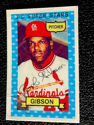 1974 Kelloggs 3-D Super Star Bob Gibson TUFF #1 Cardinals Cracks And ...
