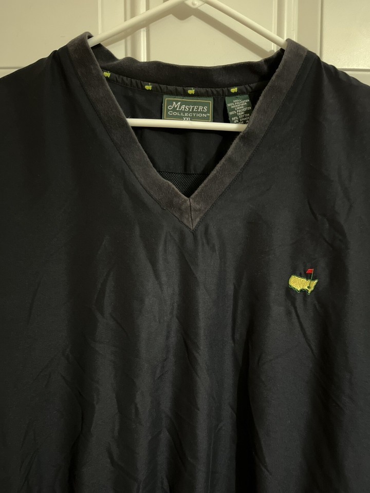 Masters Collection Vest Men’s 2XL Black Windbreaker Pullover Pockets ...
