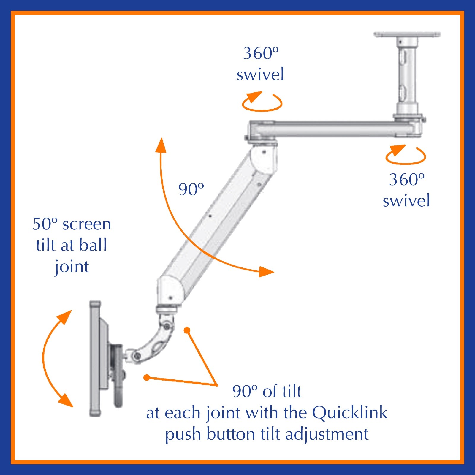 ICW T2EQ-C8X5 Pivoting Titan Elite Ceiling Mount | eBay