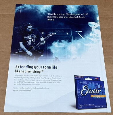 GUS G - Elixir Strings - 2010 Print Advertisement | eBay
