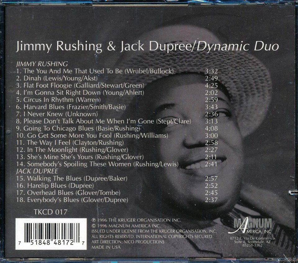 CD Jimmy Rushing, Jack Dupree - Dynamic Duo | eBay