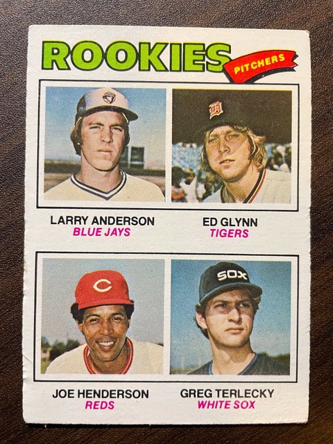 1977 Topps - Rookie Pitchers #487 Ed Glynn, Larry Anderson, Greg ...