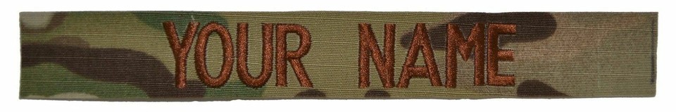 Custom Single Name Tape w/o Hook Fastener Backing (Sew-On) - 3-Color ...